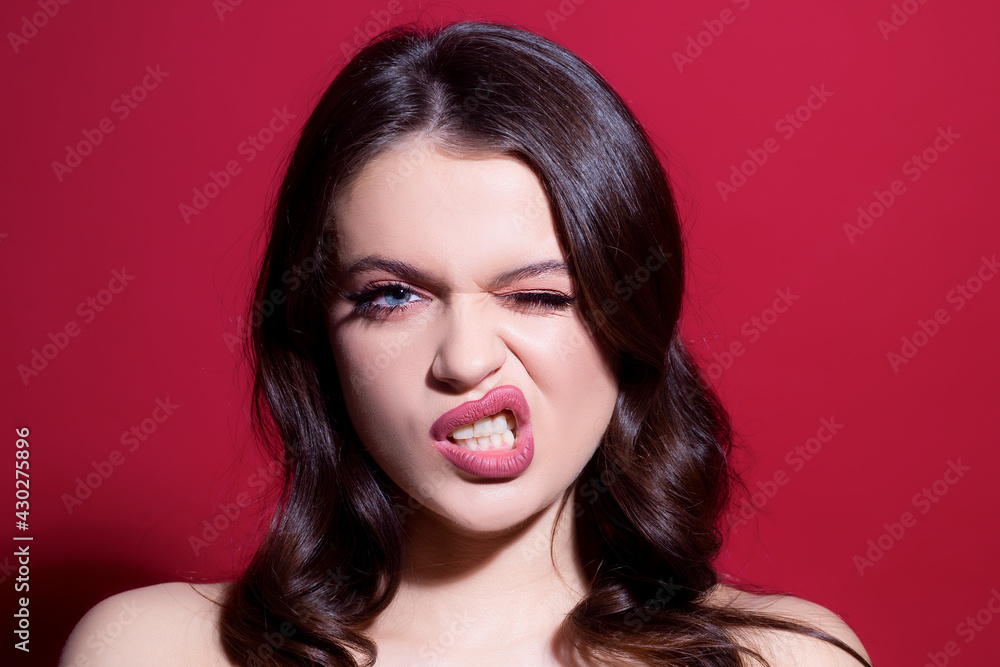 Seductive woman portrait. People emotions and feelings. Sexy girl ...