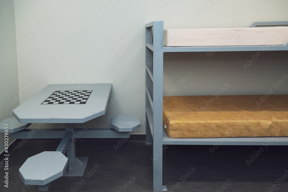 typical modern prison or detention facility. Illustrative universal ...
