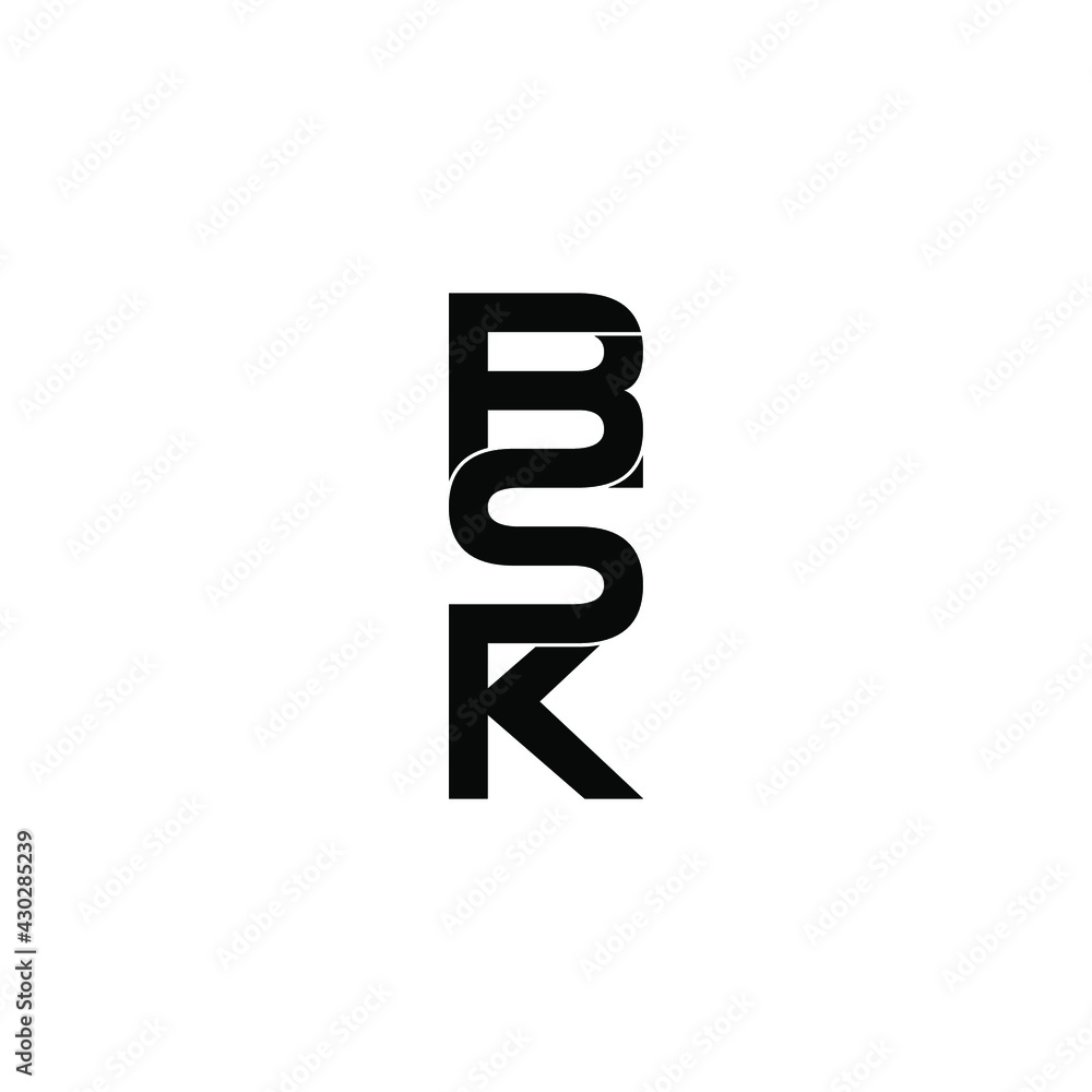 bsk letter original monogram logo design Stock Vector | Adobe Stock