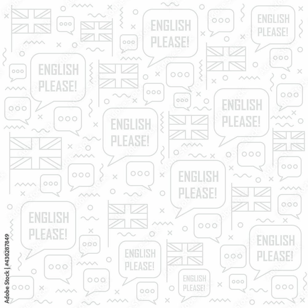 English please pattern design. Easy to edit with vector file. Can use ...