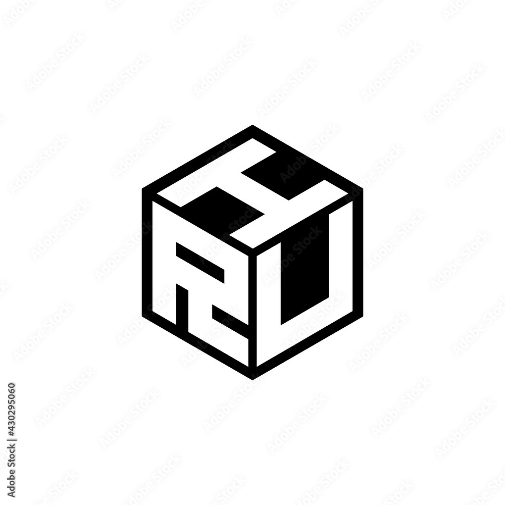 RUI letter logo design with white background in illustrator, vector ...