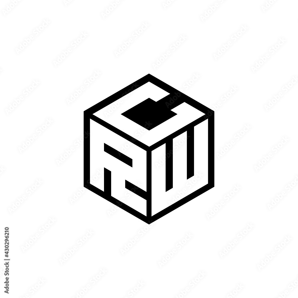 RWC letter logo design with white background in illustrator, vector ...