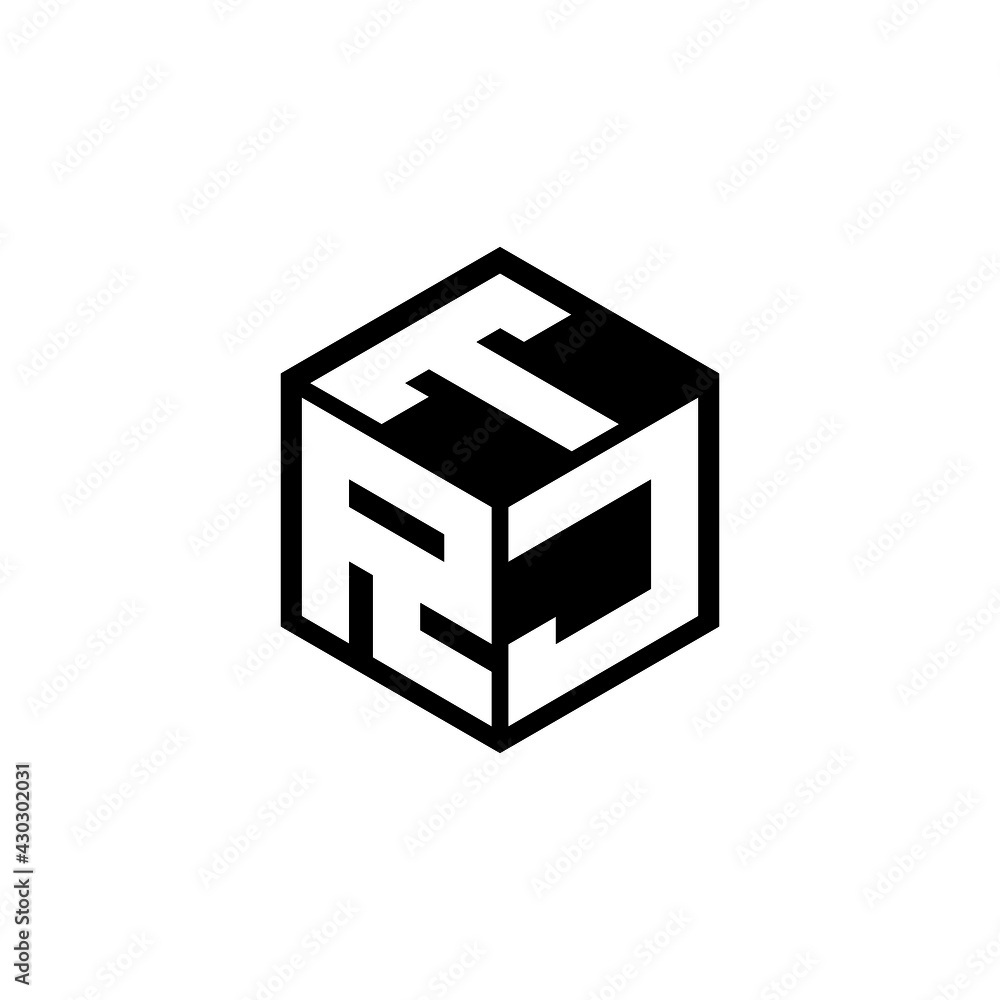 RJT letter logo design with white background in illustrator, vector ...