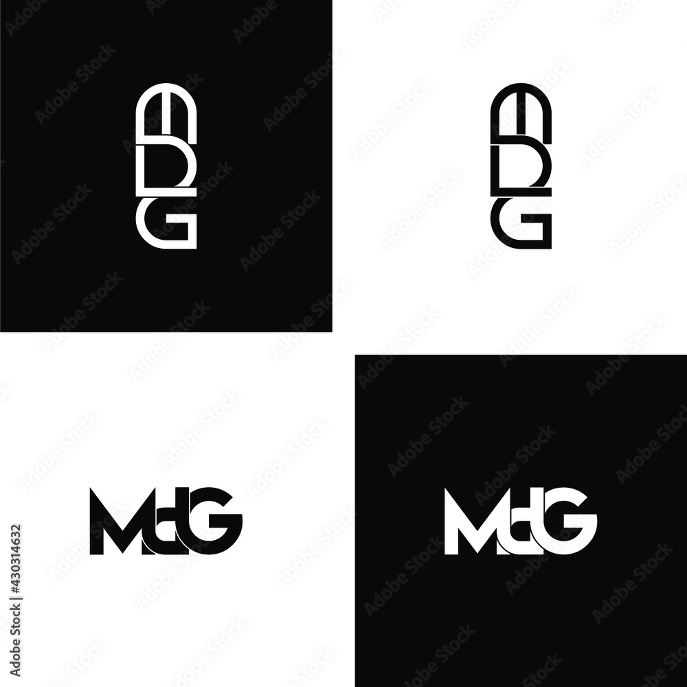 mdg letter original monogram logo design Stock Vector | Adobe Stock