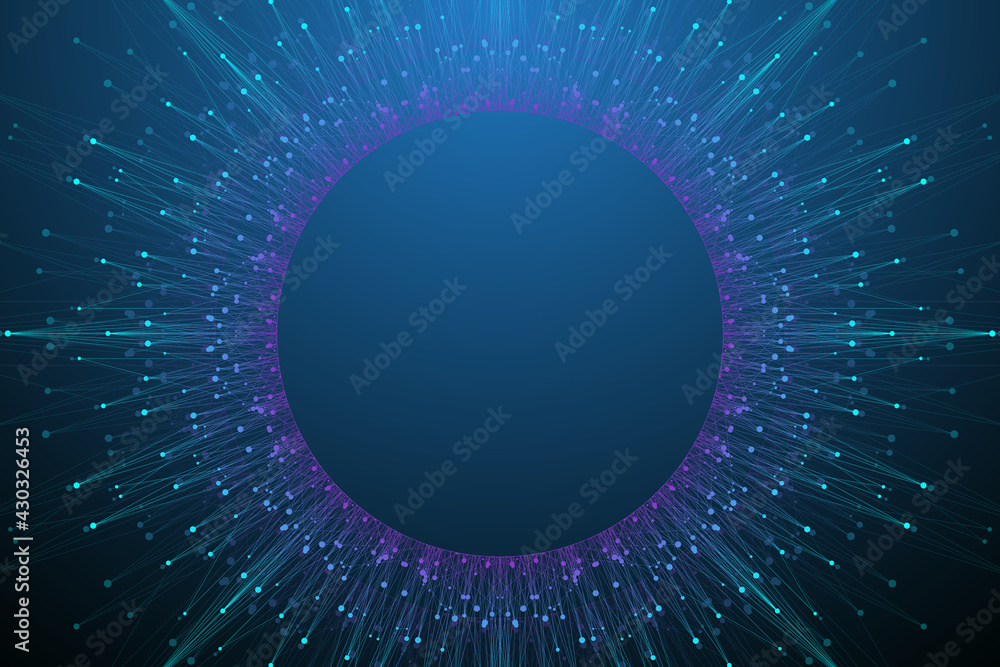 Big data visualization. Geometric abstract background visual ...