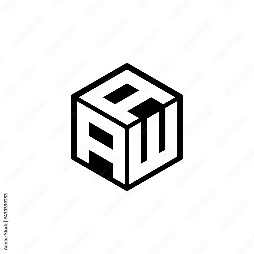 AWA letter logo design with white background in illustrator, vector ...