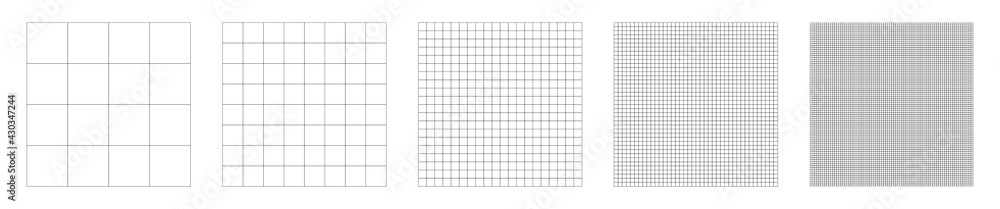 Grid pattern vector collection.Set of grid pattern background.Grid ...