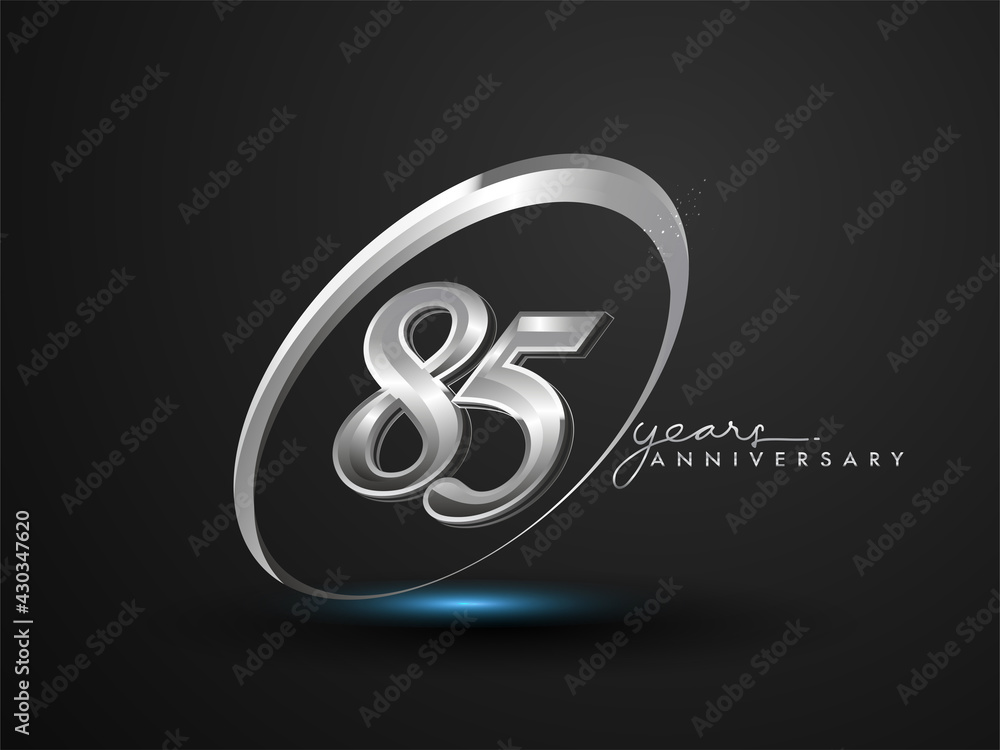 85 Years Anniversary Celebration. Anniversary logo with ring and ...