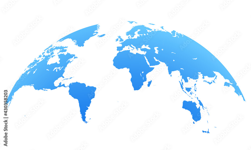 blue world map globe isolated on white background Stock Vector | Adobe ...