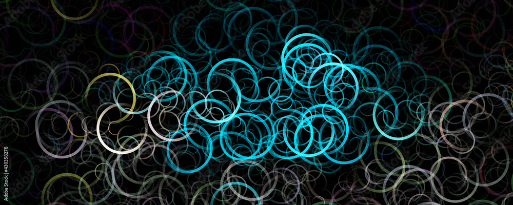 Fantastic panorama background design with circle objects Stock ...