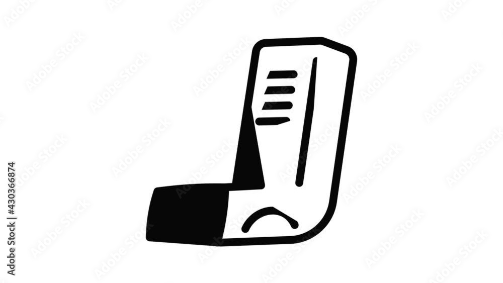 Inhaler icon animation outline best object on white background Stock ...