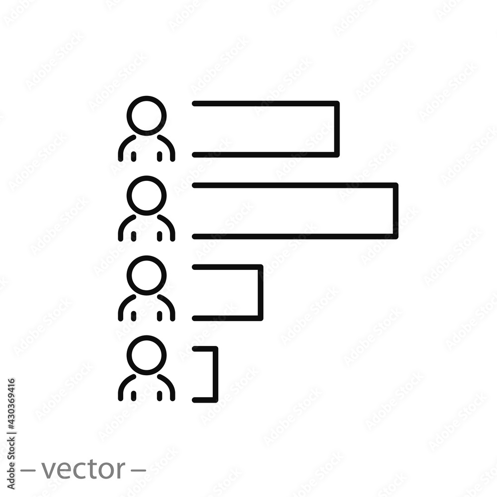 exit poll icon, data vote, results election or politics survey ...