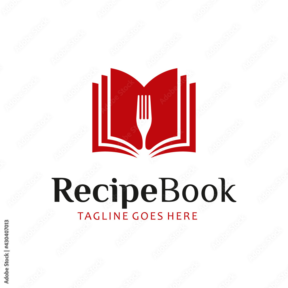 Recipe Book Logo Icon design Template vector Stock Vector | Adobe Stock