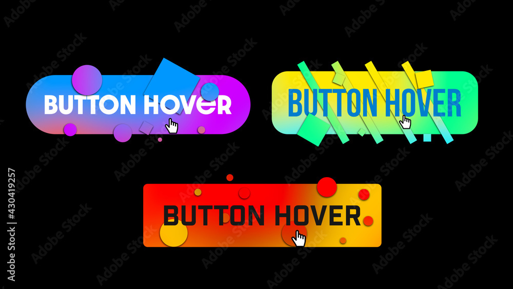 Hover Button Lower Third Stock Template | Adobe Stock