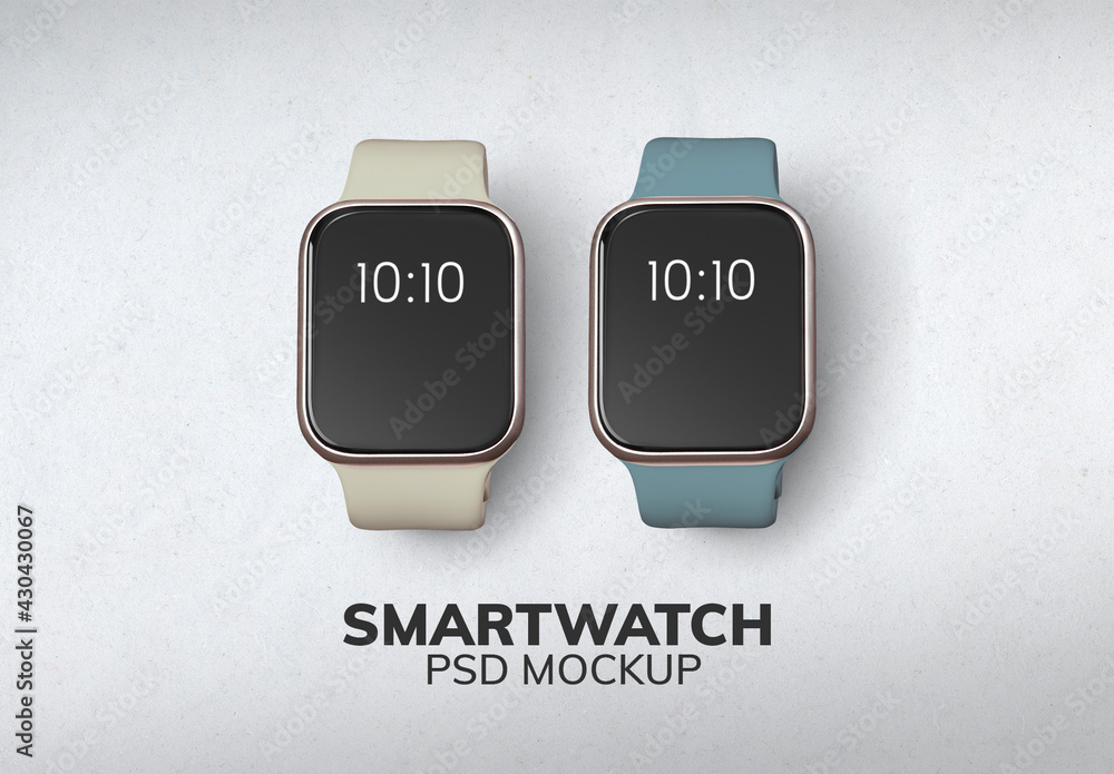 Smartwatch Screen Mockup Design Stock Template | Adobe Stock