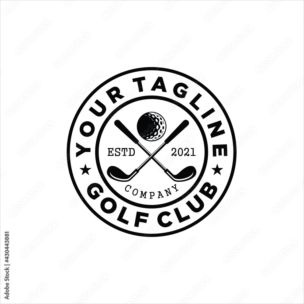 Golf club sport icons and badges, Modern professional golf template ...