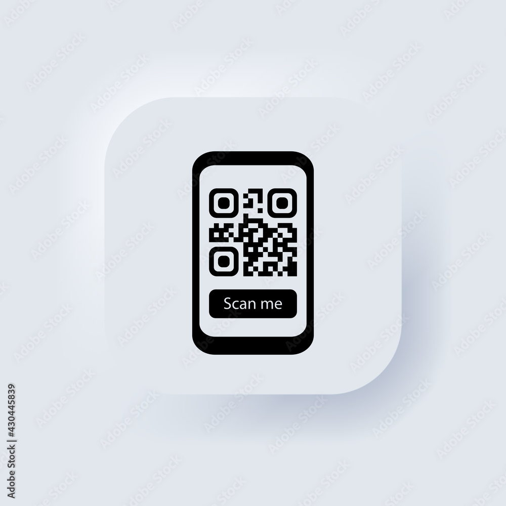 Vetor de QR code scan me icon. QR code for mobile app, payment and ...