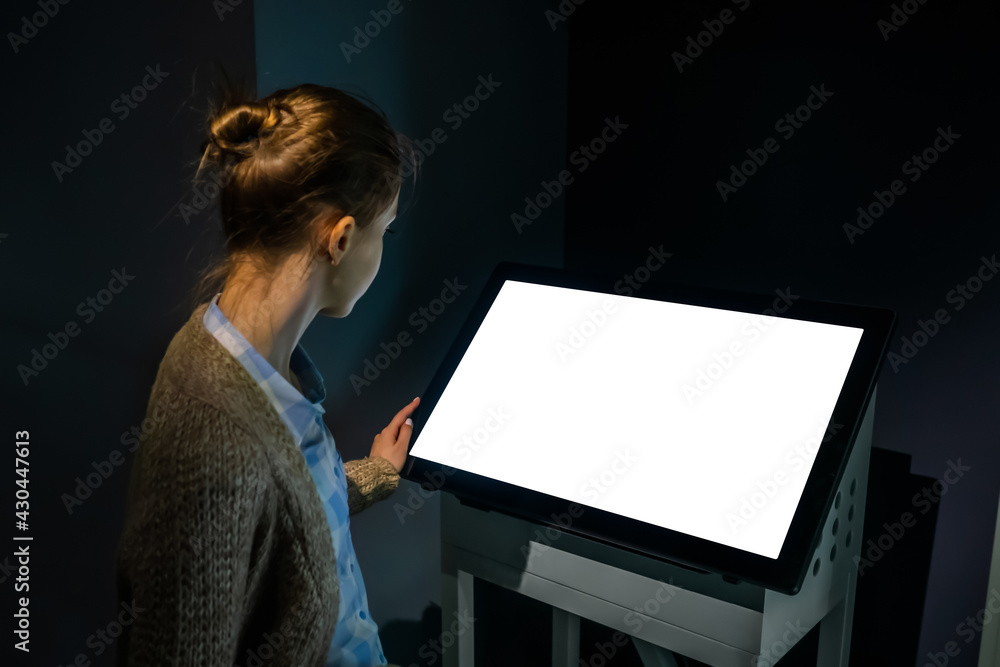 White screen, mock up, future, copyspace, template, technology concept ...
