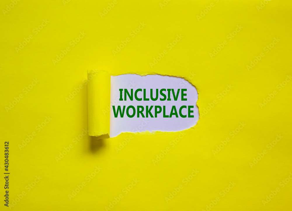 Inclusive workplace symbol. Concept words 'inclusive workplace ...