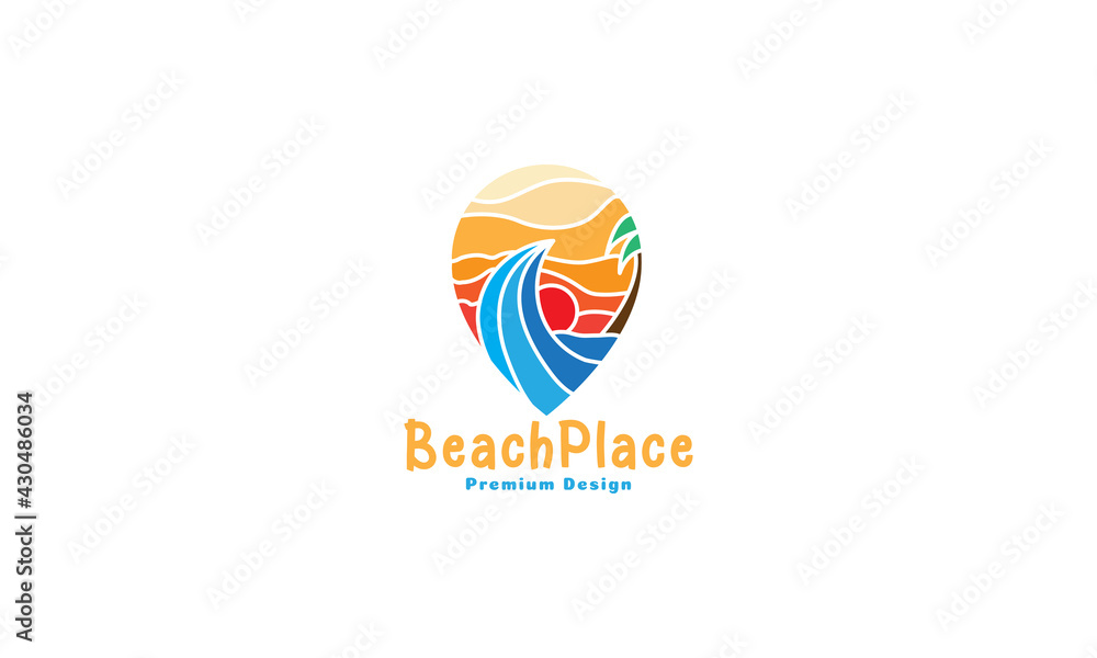 Beach Abstract Logos