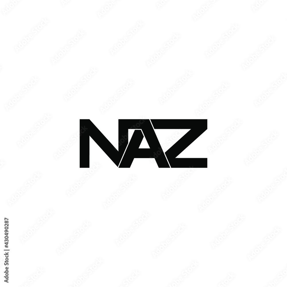 naz letter original monogram logo design Stock Vector | Adobe Stock