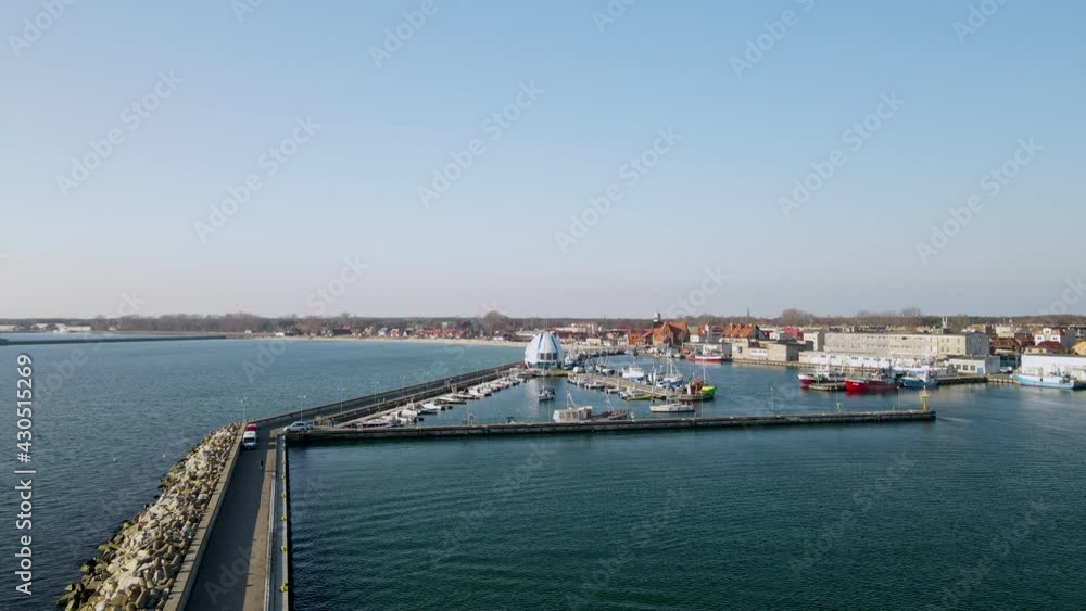 Scenic View Of Port Hel With Zegluga Gdanska Ferry Service In Hel ...