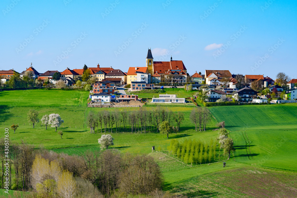 village view of strengberg in the lower austrian region mostviertel ...