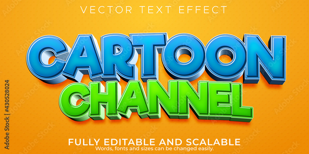 Cartoon text effect; editable funny and comic text style Stock Vector ...