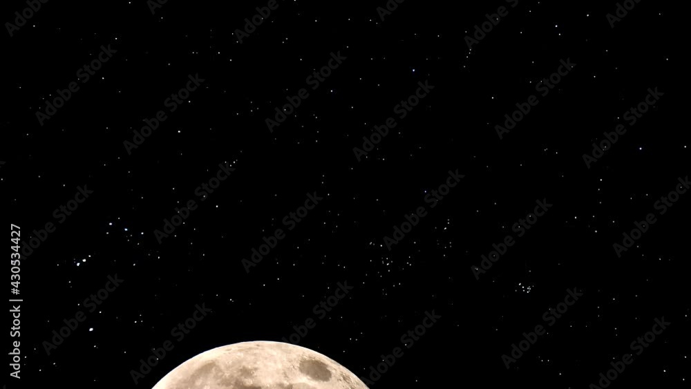 Moon watching. Night sky background. Luna copy space. Starry sky. Moon ...