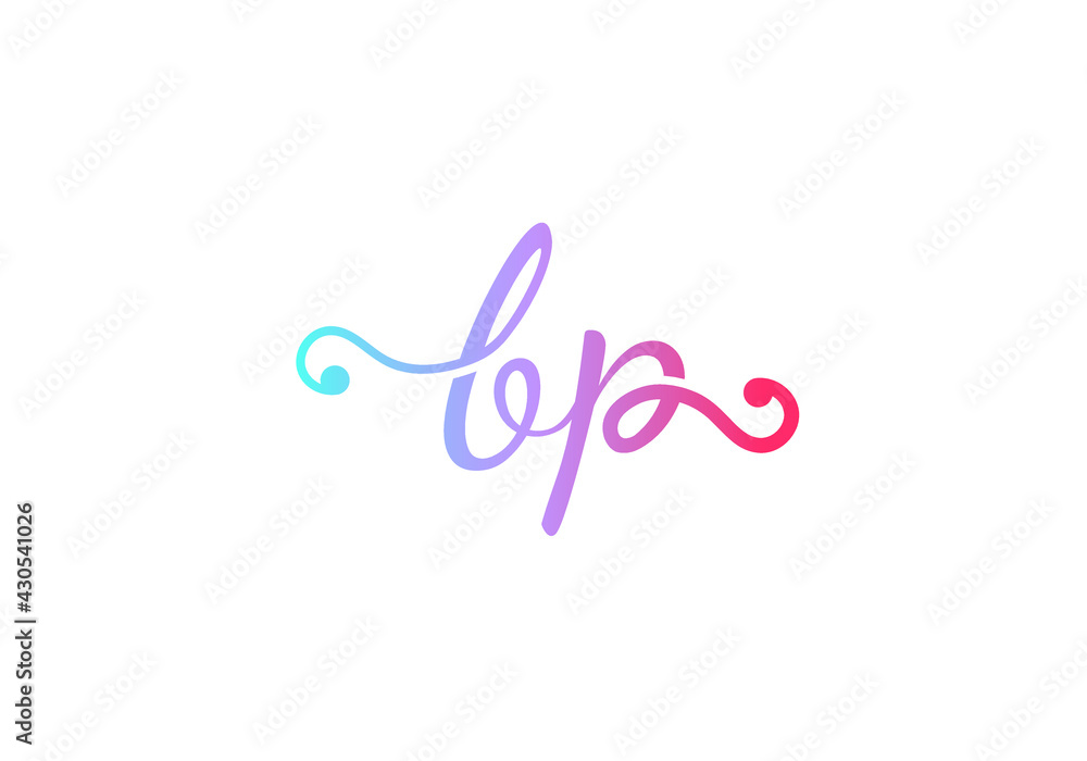 Initial Letter bp logo design templet. art and illustration. Sign and ...