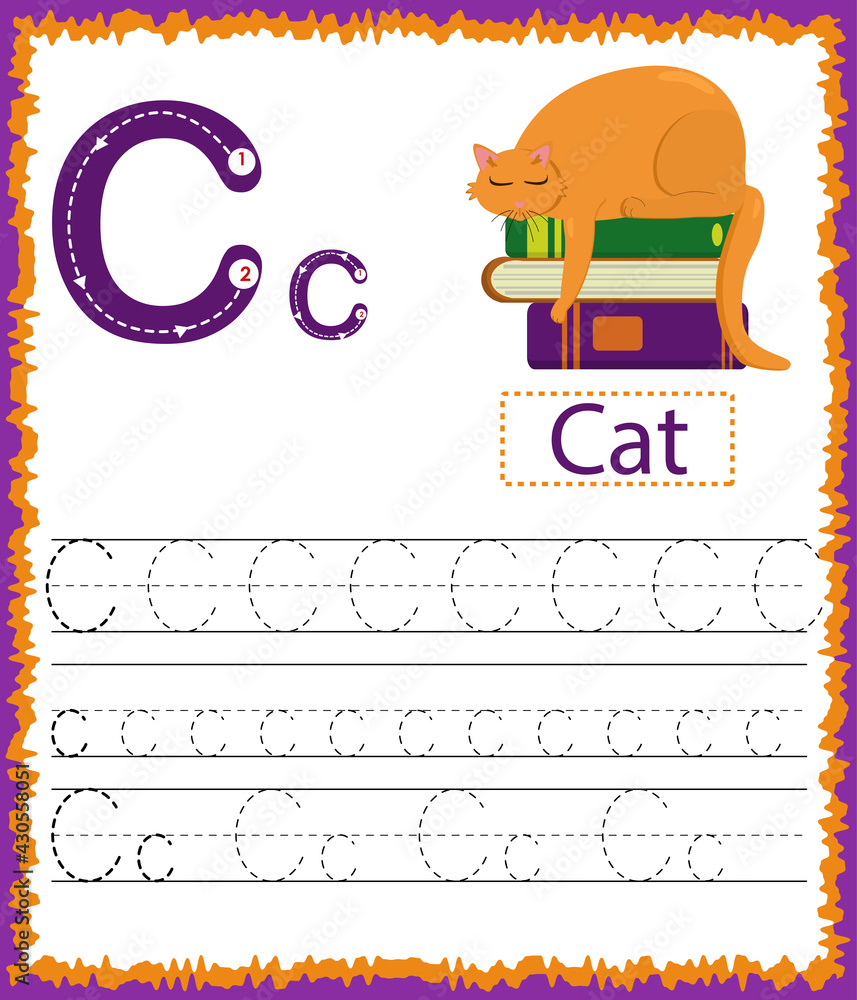 Vector illustration of exercises with cartoon vocabulary for kids ...