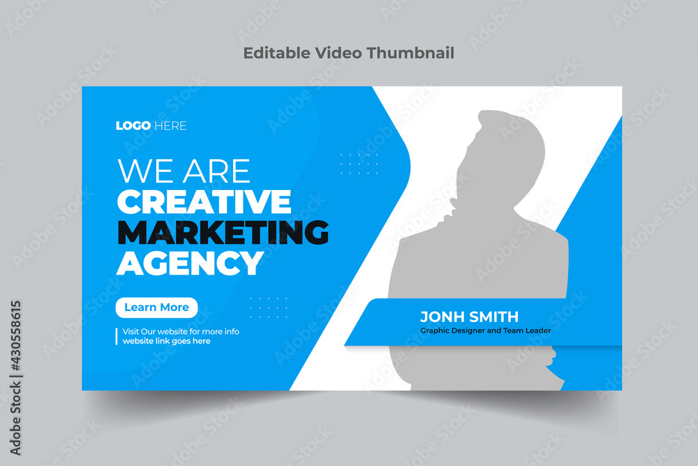 Editable digital marketing thumbnail design for any videos.social media ...