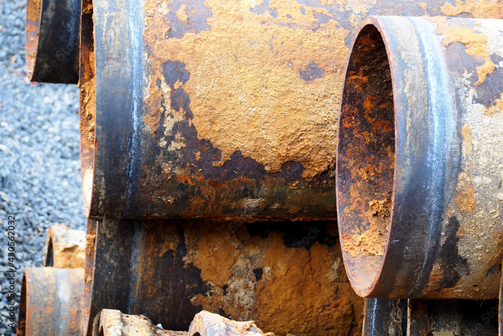 when replacing the plumbing, a lot of old large metal pipes with rust ...