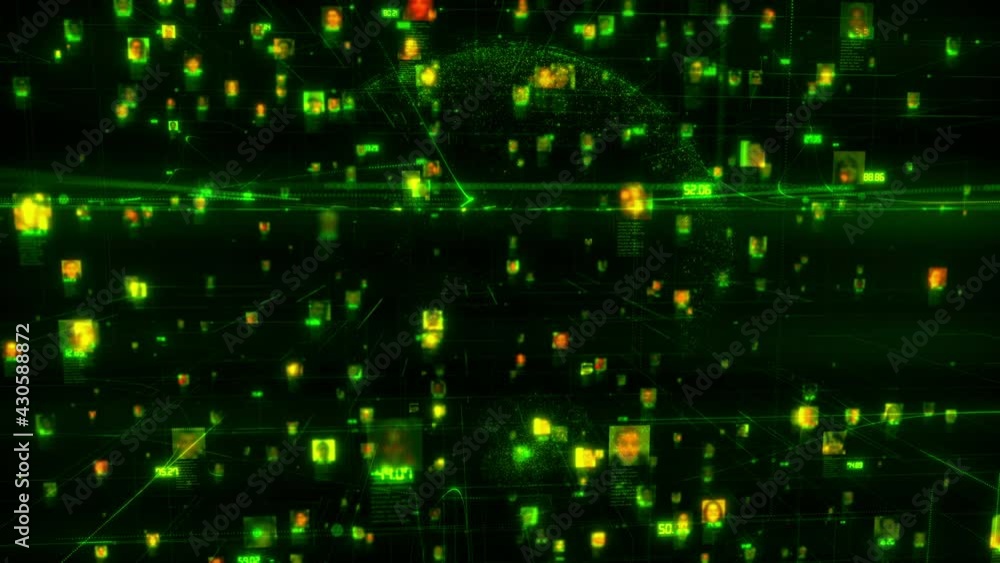 people connecting at abstract social network in big data concept ...