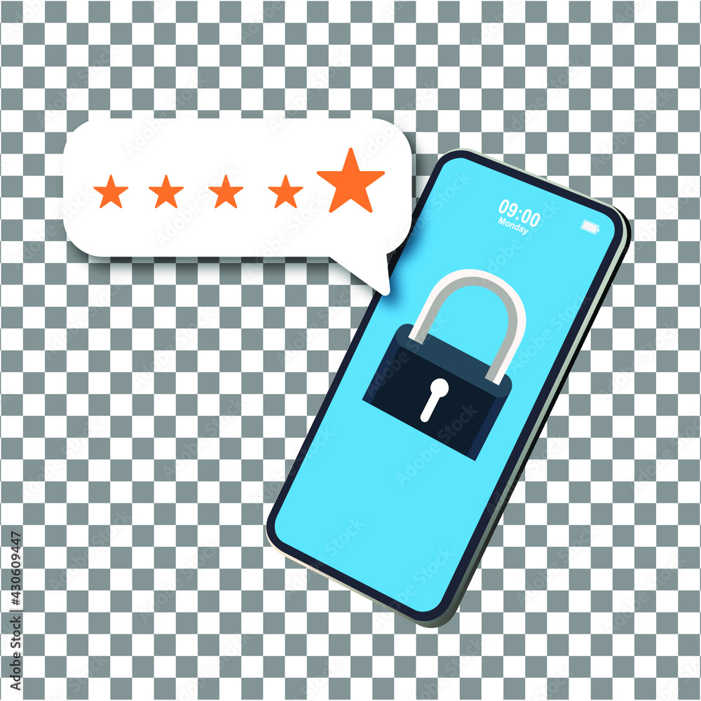 password notification and lock icon vector illustration isolated on ...