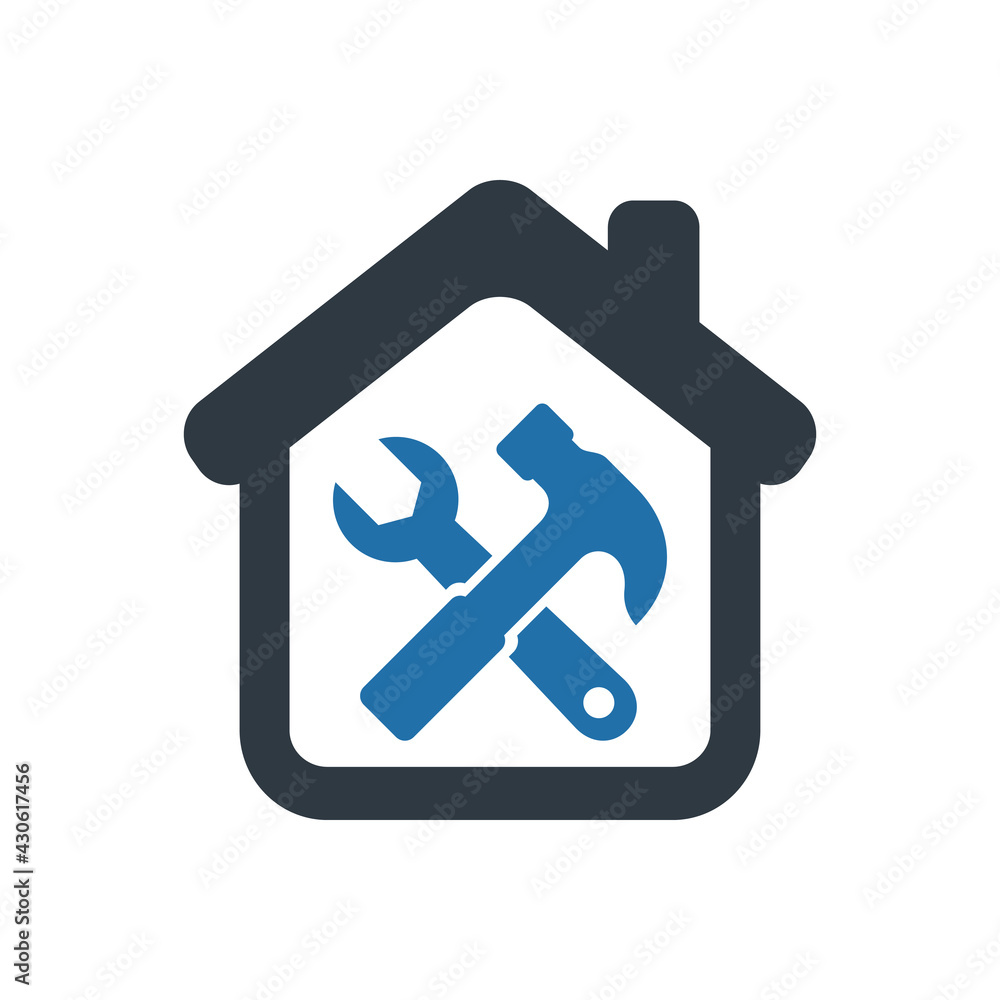 Home renovation icon Stock Vector | Adobe Stock