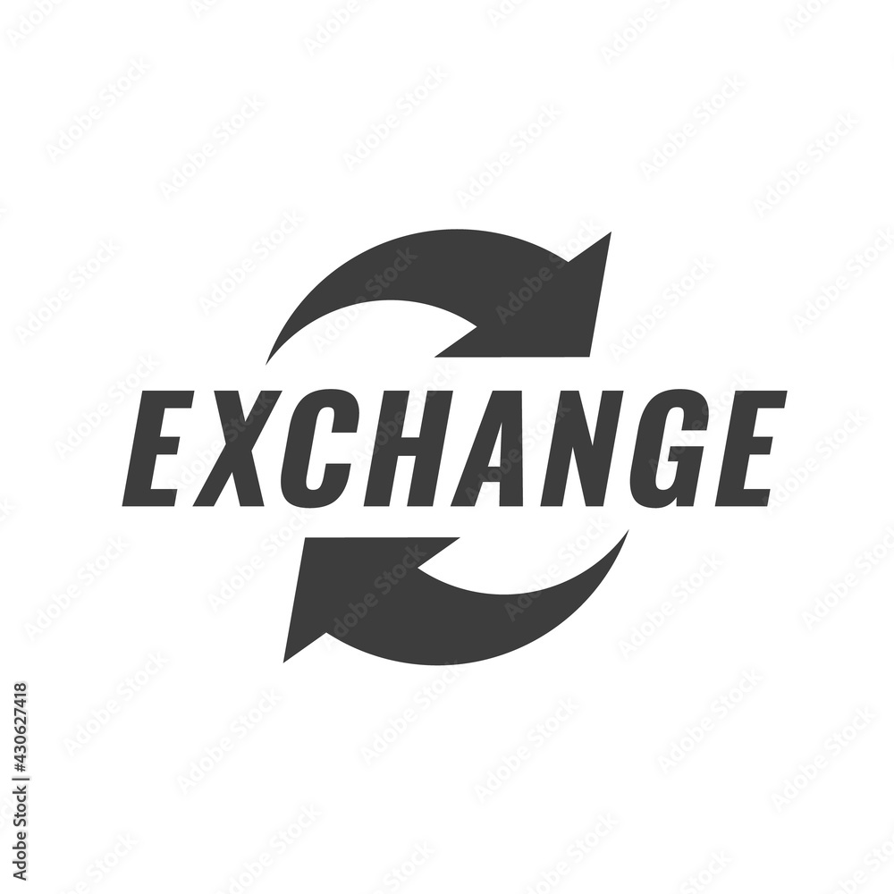 Exchange icon. Symbol or emblem. vector illustration Stock Vector ...