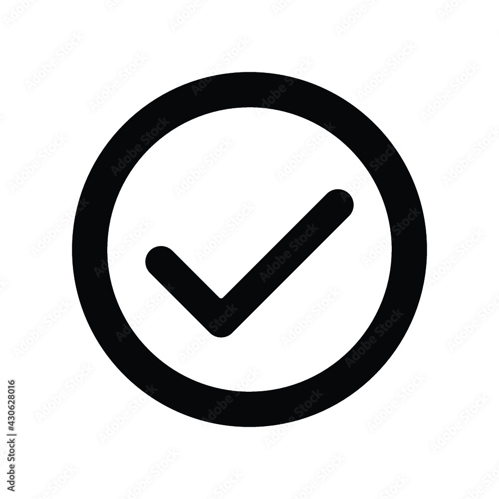 Tick mark icon vector graphic design Stock Vector | Adobe Stock