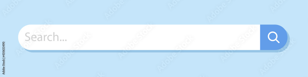 Internet search bar. An isolated search engine. Information search ...
