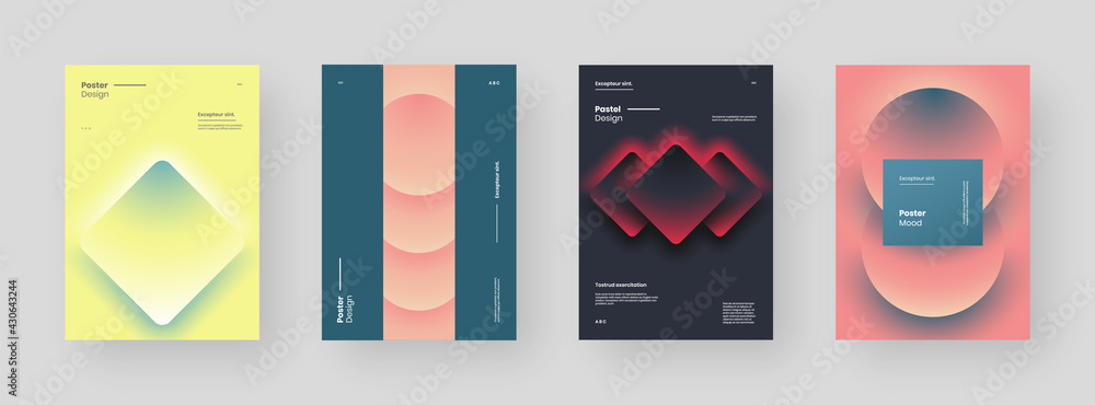 Abstract set Placards, Posters, Flyers, Banner Designs. Light and ...