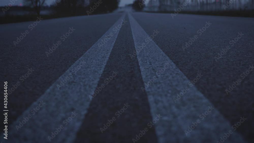 Late evening view of a road in the Polish countryside Stock ビデオ | Adobe ...