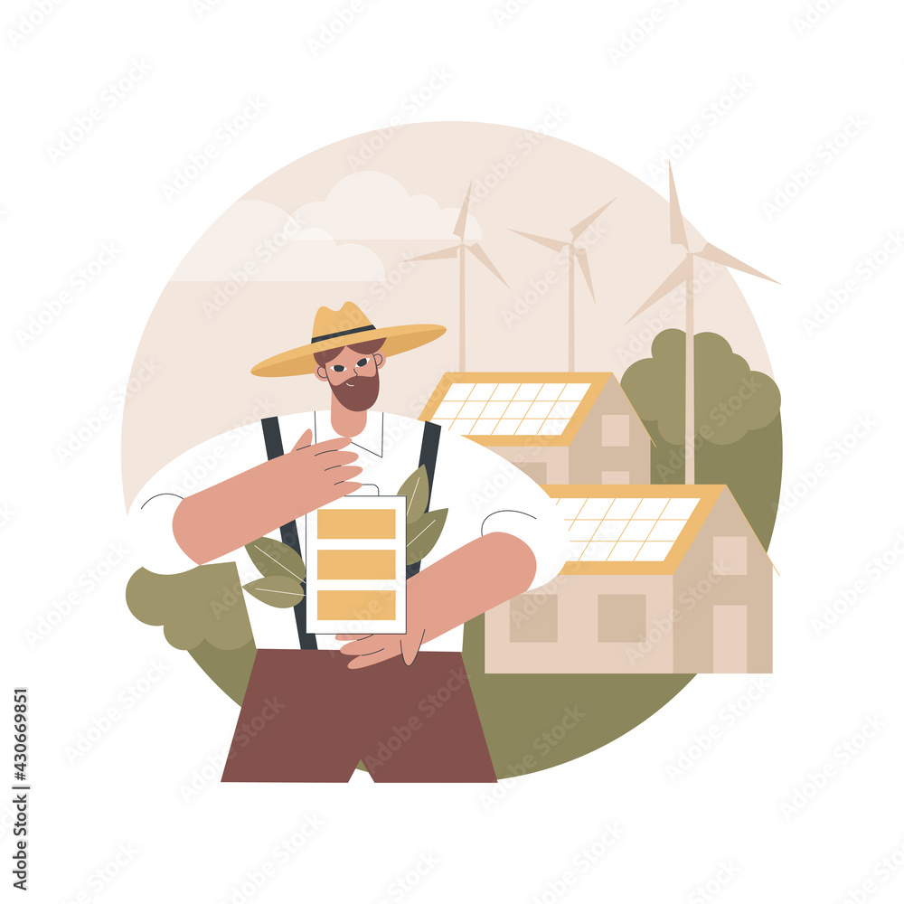 Renewable energy abstract concept vector illustration. Renewable energy ...