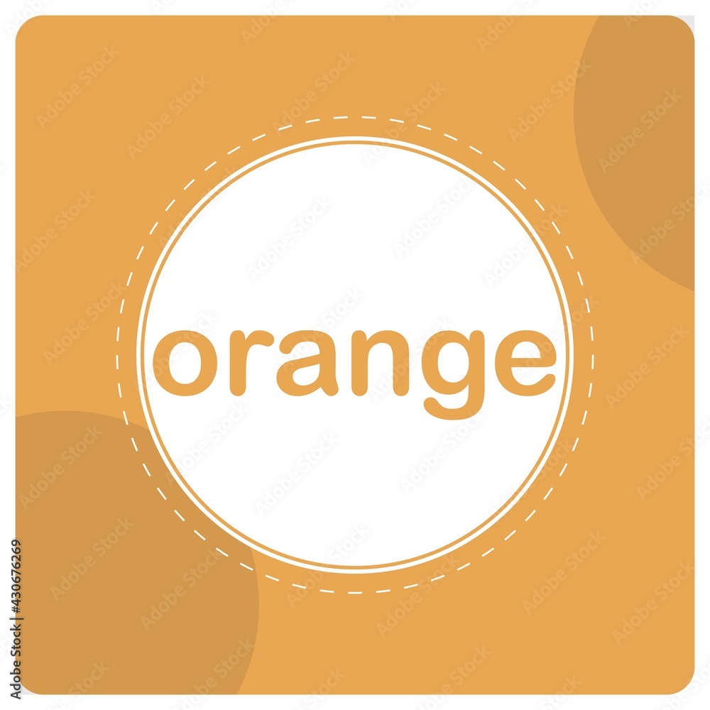 Orange color flashcard printable for toddlers. Learn colors for ...