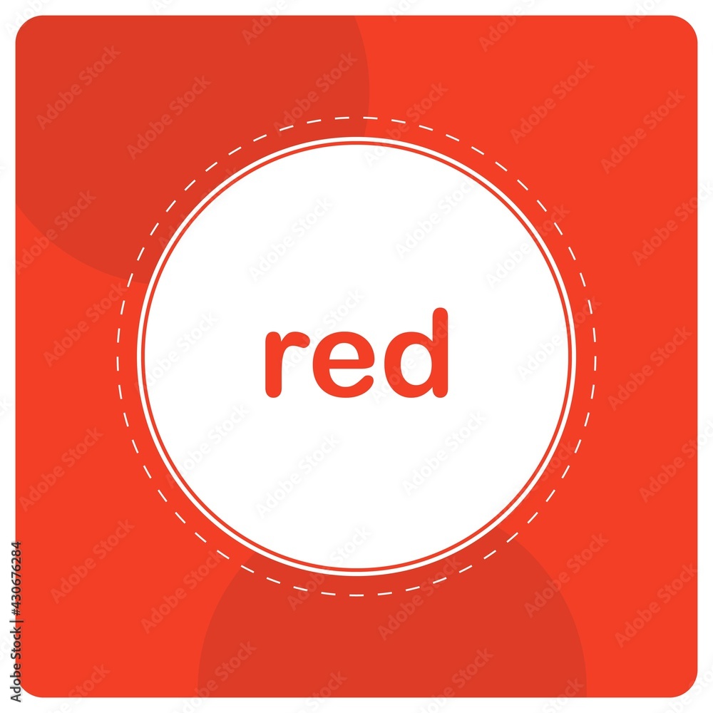 Red color flashcard printable for toddlers. Learn colors for children ...