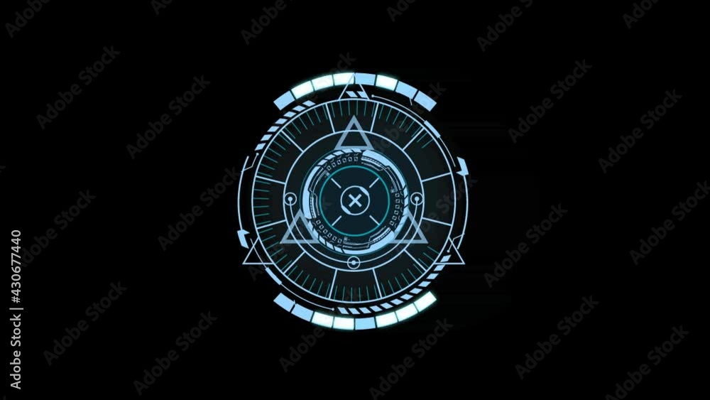 Modern aiming system. Sci-fi futuristic spaceship crosshair. Outline ...