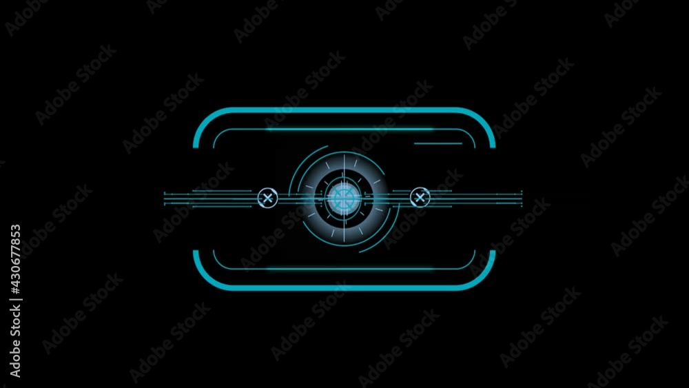 Futuristic optical aim. Military collimator sight, gun targets focus ...
