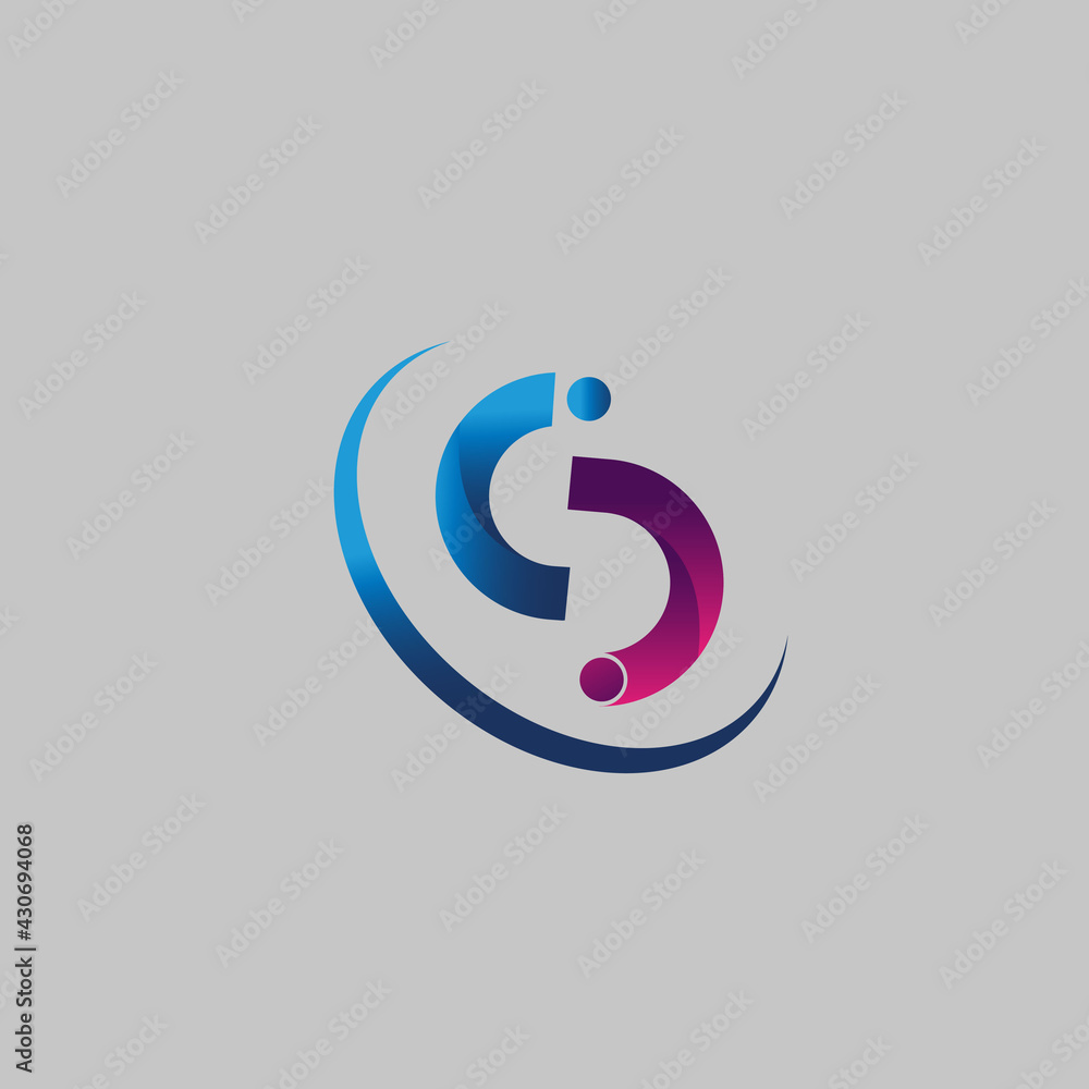 ISJ lettering logo is simple, easy and colorful Stock Vector | Adobe Stock