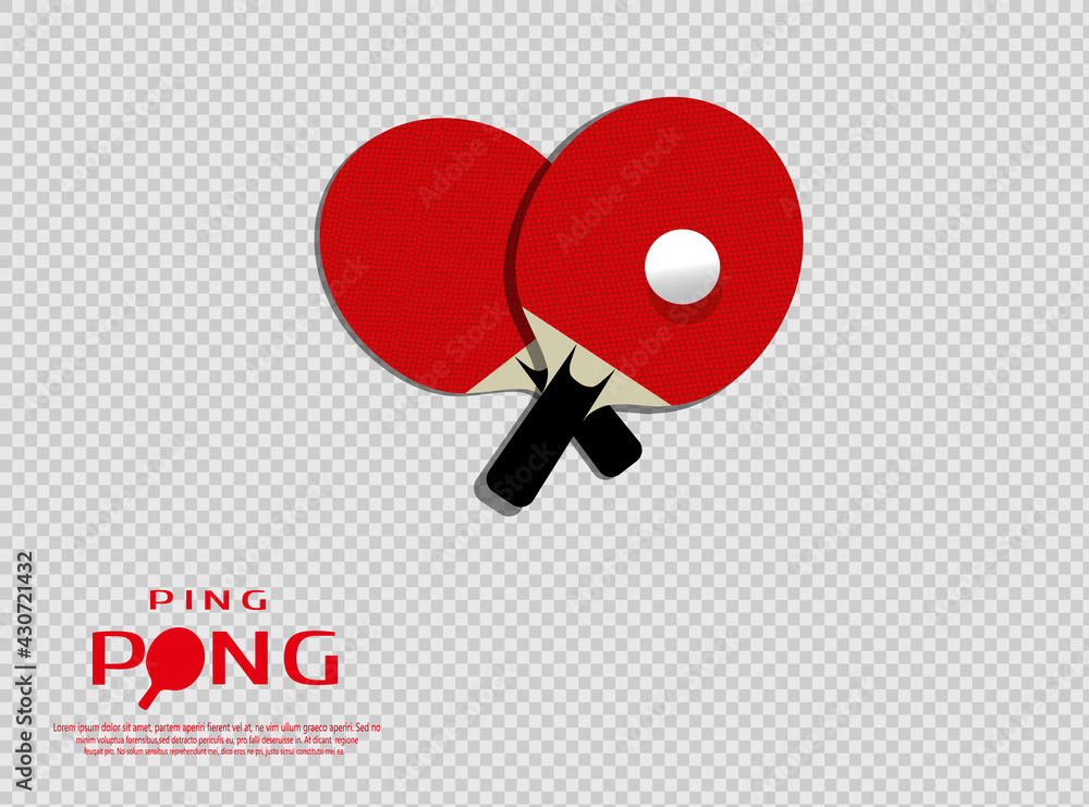 Ping pong Poster Template. Table and rackets for ping-pong. Vector ...