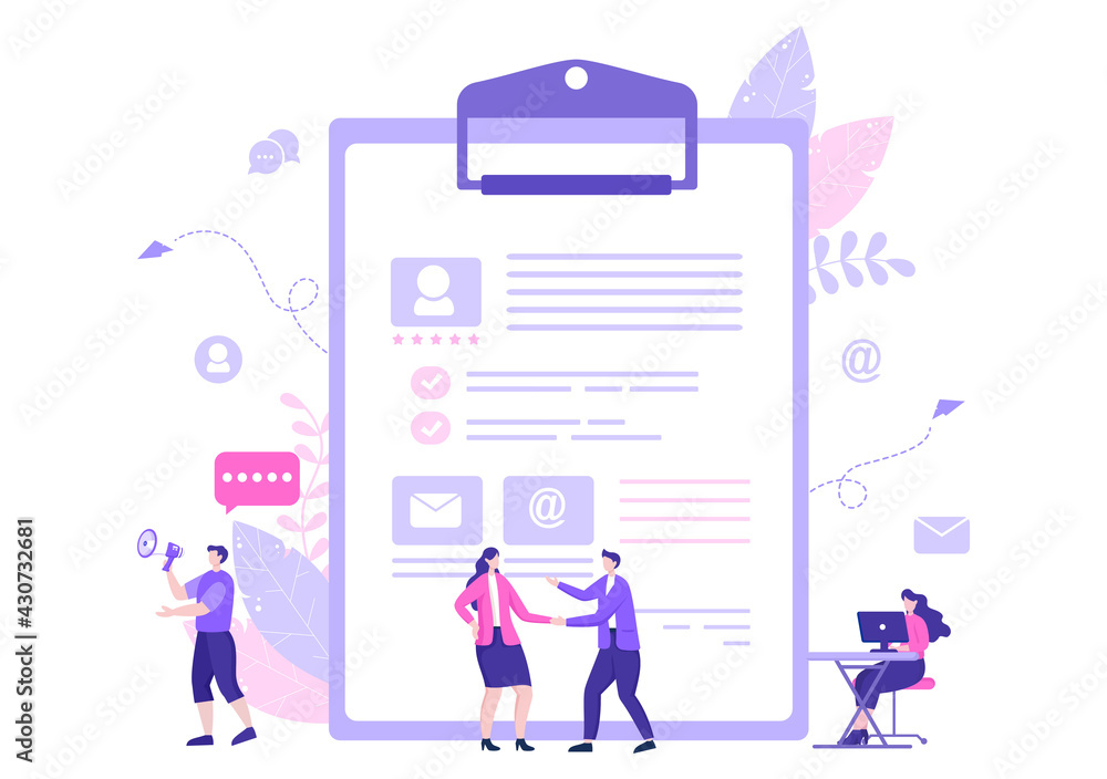 Job Hiring And Online Recruitment For web Landing Page, Banner ...