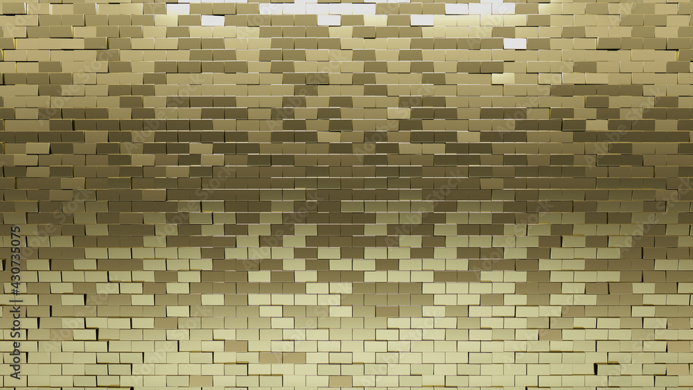 Luxurious, 3D Wall background with tiles. Gold, tile Wallpaper with ...